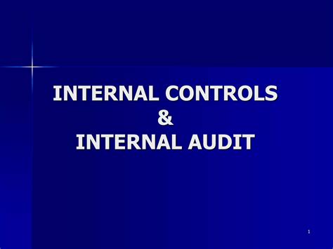 internal controls and internal audit ppt business business and finance