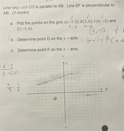 Solved Line Segment Cd Is Parallel To Ab Line Ef Is Perpendicular To Ab Course Hero