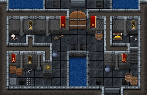 The Dungeon Top Down Game Tileset Game Art 2d