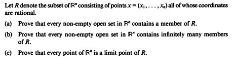 Solved Let R Denote The Subset Of R Consisting Of Points Chegg