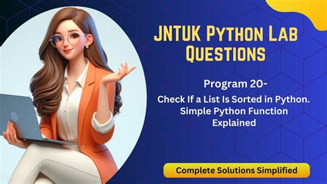 Check If A List Is Sorted In Python Simple Python Function Explainedprogram 20jntukr19