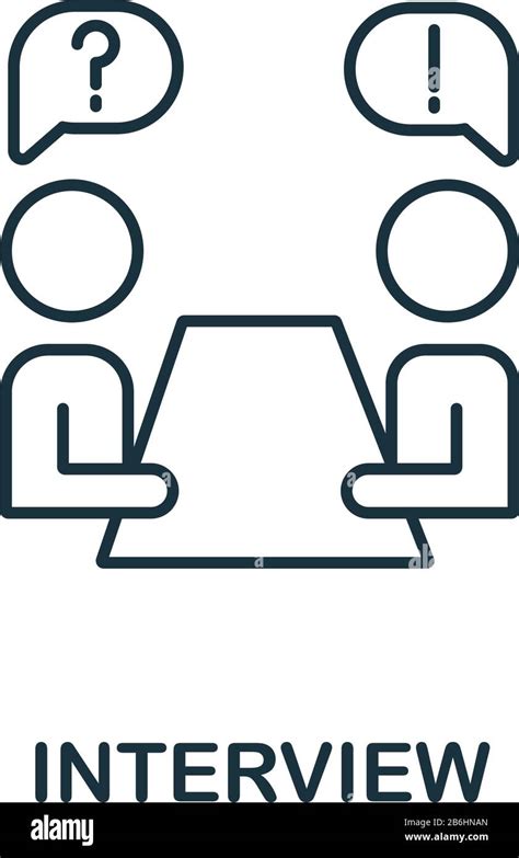 Interview Icon From Headhunting Collection Simple Line Interview Icon For Templates Web Design