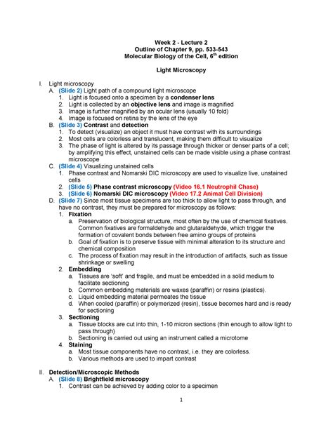 Biol4004 02 Outline 2 2016 Week 2 Lecture 2 Outline Of Chapter 9 Pp 533 Molecular