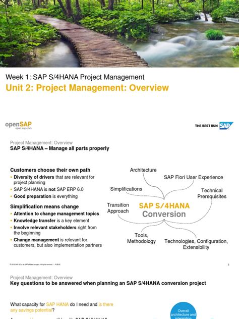 Opensap S4h15 Week 1 Unit 2 Pmoverview Presentation Pdf