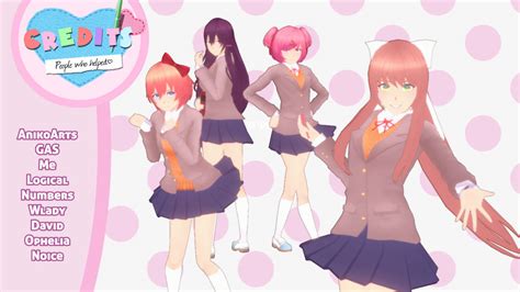 Doki Doki Yandere Simulator X Ddlc Render By Mybloodyvalent1ne On
