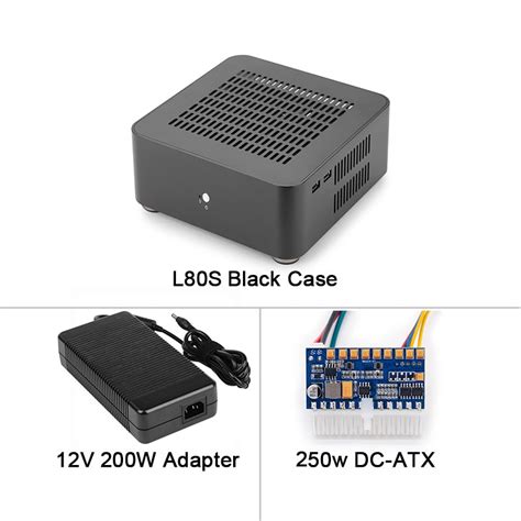 Rgeek L80s All Aluminum Chassis Small Desktop Computer Case Psu Htpc Mini Itx Pc Houses With