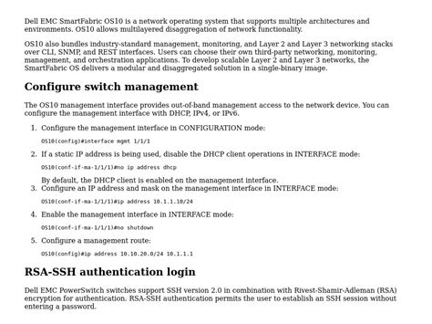 Dell Emc Smartfabric Os10 Ansible For Smartfabric Os10 Technical Note Dell Technologies
