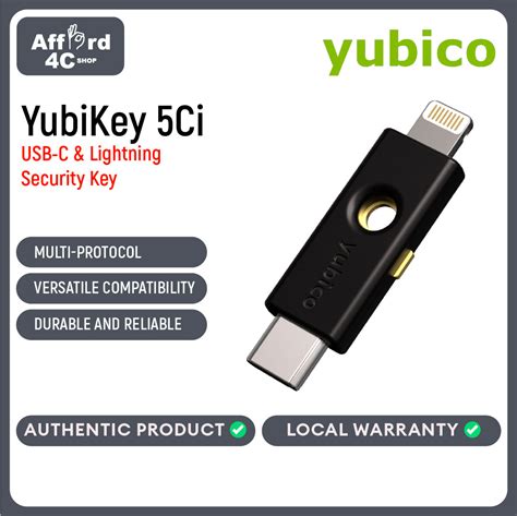 Yubico Yubikey 5ci Two Factor Authentication Security Key For Andr