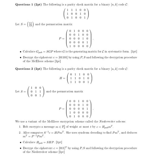 Questions 1 2pt The Following Is A Parity Check