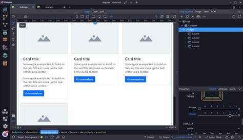 Wappler Documentation Bootstrap Cards