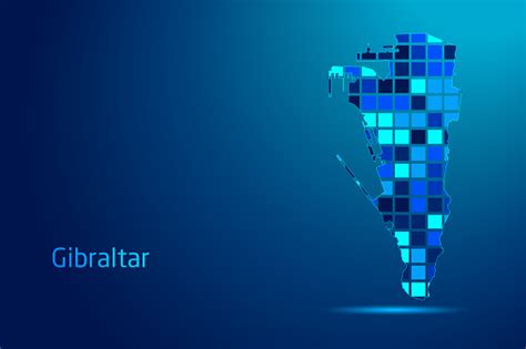 지브롤터 네트워크 디지털 기술 그래픽 일러스트레이션의 개념 블루 색상 인터넷 미래 개념도 가상현실에 대한 스톡 벡터 아트 및 기타 이미지 Istock