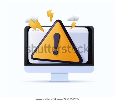3d Concept Operating System Error Warning Stock Vector Royalty Free