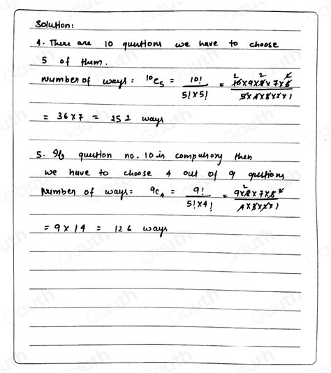 Solved 4 In A 10 Item Mathematics Problem Solving Test How Many Ways