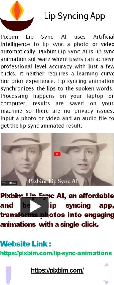 Ai Lip Sync App Presentation Free To Download