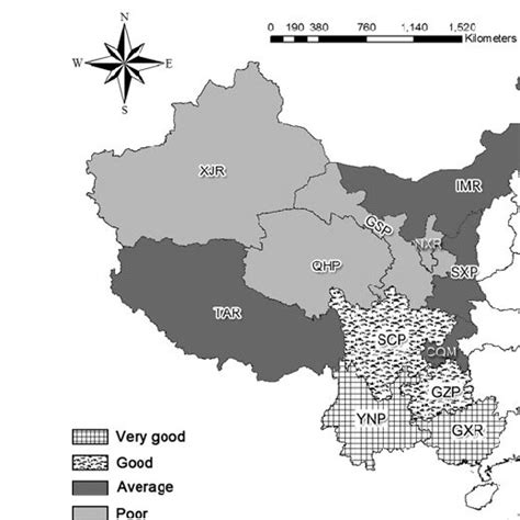Ecological Quality Evaluation By Eqi Of The Provinces In Western China Download Scientific
