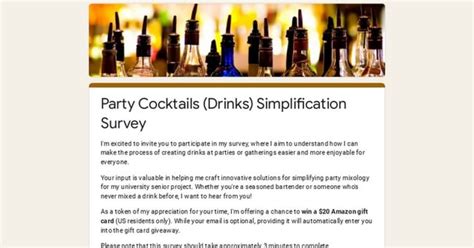 Cocktail Simplification Survey Rcocktails
