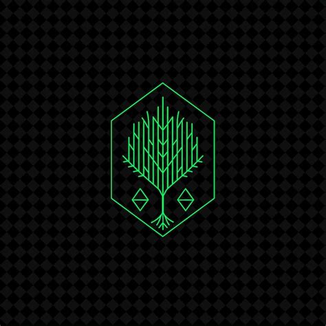 Premium PSD The Logo Of A Tree On A Black Background