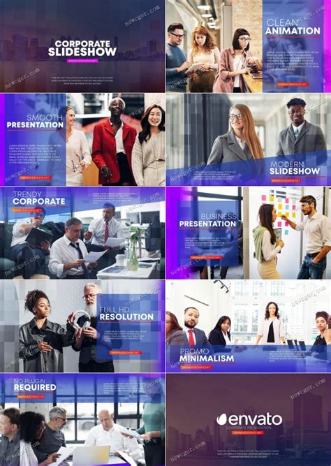 现代企业商务内容演示幻灯片ae模板 Ae模板 新cg儿 Newcger