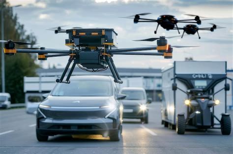 Premium Photo Future Of Delivery Drones And Autonomous Vehicles