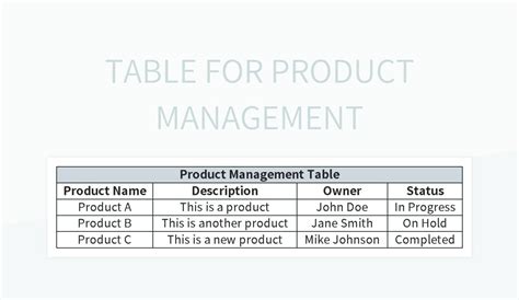 Free Production Management Table Templates For Google Sheets And Microsoft Excel Slidesdocs
