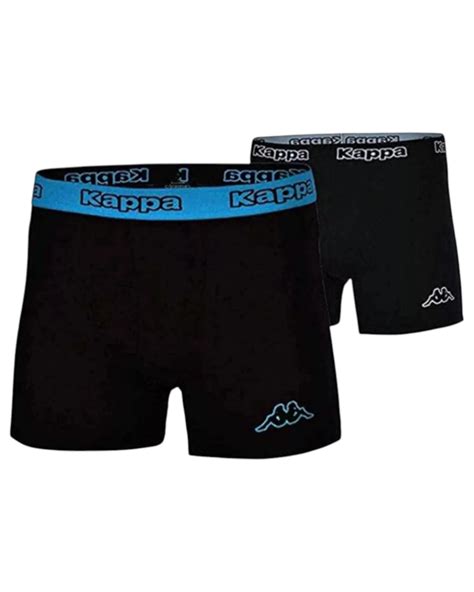 Kappa 2 X Trunks Mens Black Boxers Underwear Trunk Boxer Shorts Black