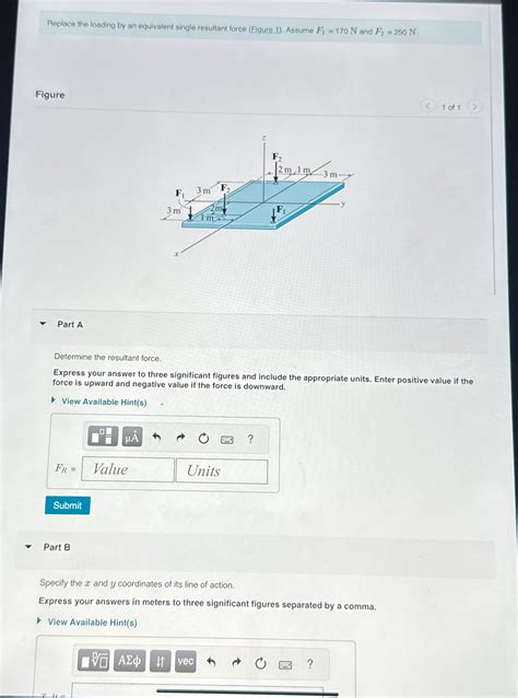 Solved Replace The Loading By An Equivalent Single Resultant