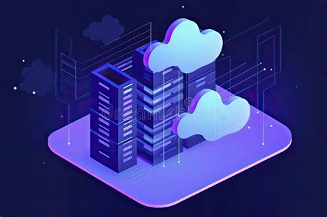 Cloud Storage For Downloading An Isometric A Digital Service Or Application With Data