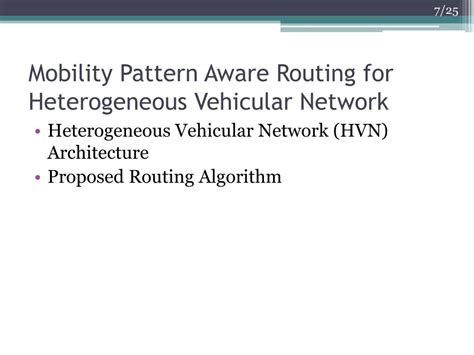 Ppt Mobility Pattern Aware Routing For Heterogeneous Vehicular