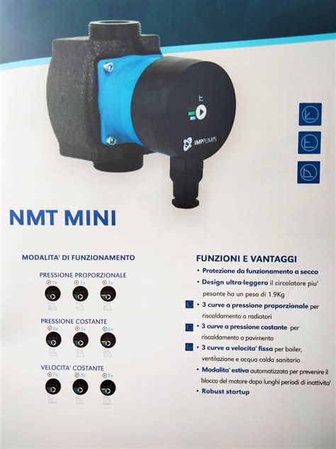 Circolatore NMT MINI INVERTER Mt Interasse Mm IMP Pumps IDROTERMSTORE