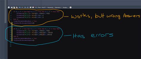 Solved What Is The Correct Way To Write These Parameter Equations In Ilogic Autodesk Community