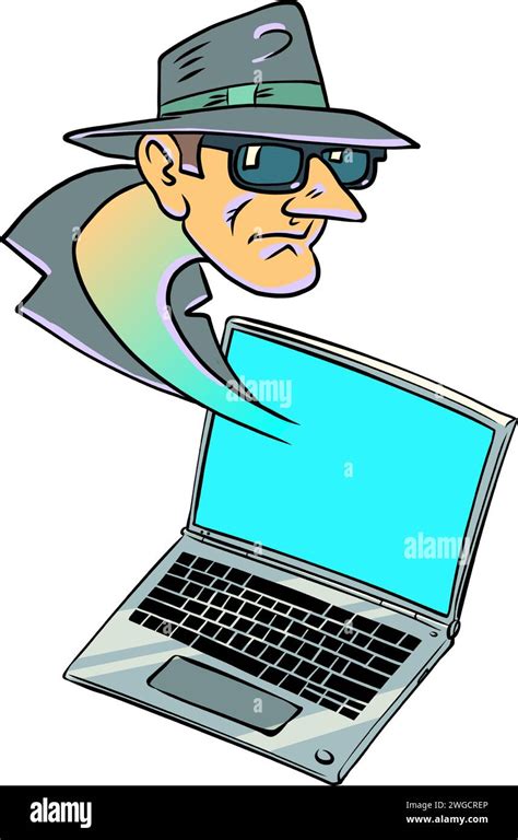 Cartoon Hacker Man Laptop Hi Res Stock Photography And Images Alamy