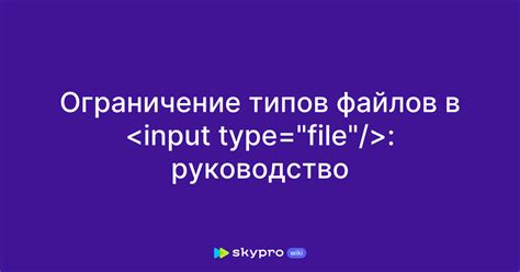 Ограничение типов файлов в руководство