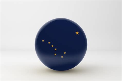 Premium Photo Alaska Flag In White Background