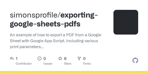 GitHub Simonsprofile Exporting Google Sheets Pdfs An Example Of How To Export A PDF From A