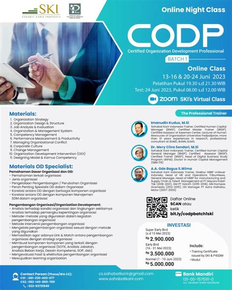 Certified Organization Development Professional Codp Batch 1