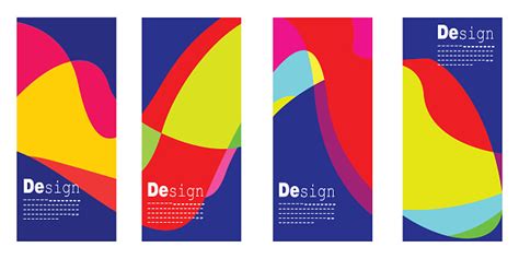 롤업 배너 템플릿 설정 창의적인 디자인 추상적 인 그라데이션 배경 표지 포스터 웹 사이트 비즈니스 브로셔 전단지 디자인 세로
