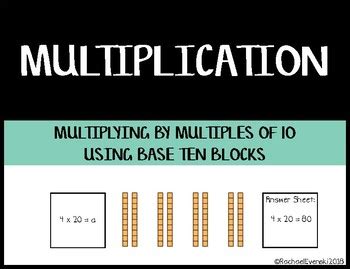 Multiplying By Multiples Of Ten By Rachael Evenski TPT