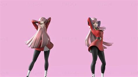 Darling In The Franxx Zero Two Lingerie And Uniform 3d Print Model Stl Files