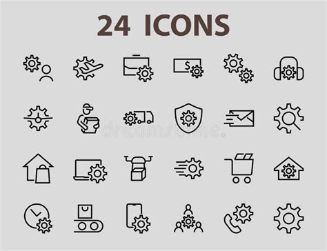 A Simple Set Of Settings And Options Related To Vector Line Icons Contains Icons Such As Set