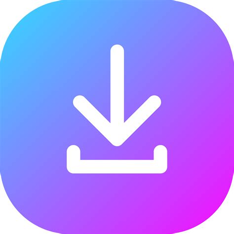 Download Icon In Square Gradient Colors Arrow Signs Illustration