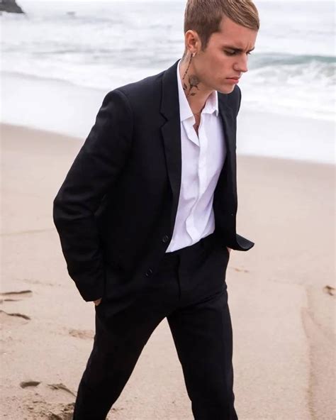 Justin Bieber Singer Ghost 2021 Black Suit Justin Bieber Singer Ghost 2021 Black Suit
