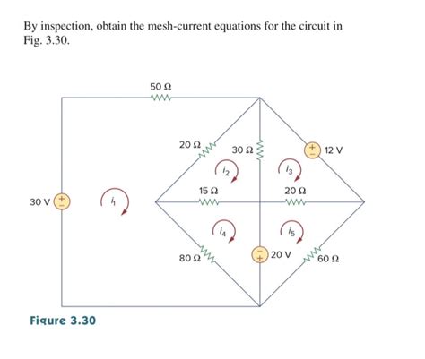 Solved By Inspection Obtain The Mesh Current Equations For