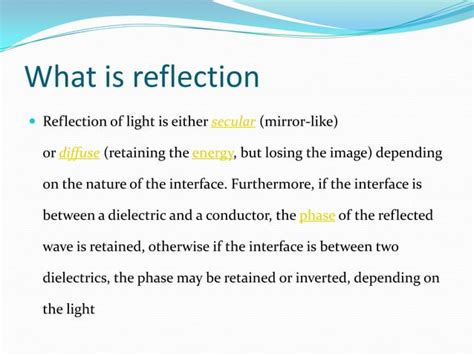 Light And Reflection Ppt