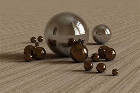Premium Photo Geometric Shapes With Room Environment Reflected On Sphere 3d Rendering