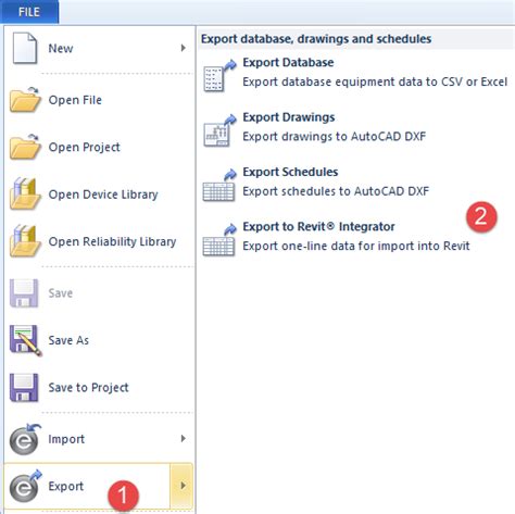 Exporting From EasyPower To Revit