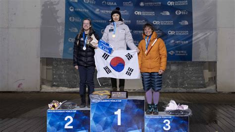 2024 아이스클라이밍 월드컵 권영혜 · 신운선 동반 금메달