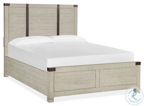 Chesters Mill Alabaster And Aged Iron King Panel Bed From Magnussen