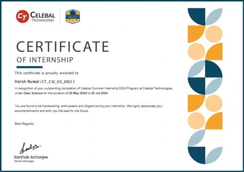 Harsh Nuwal On Linkedin Datascience Internship Celebaltechnologies Careergrowth…