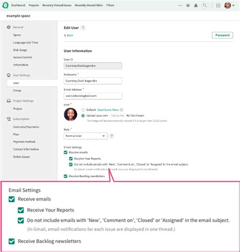 User Setting Administrators Guide Backlog Enterprise Help Guide