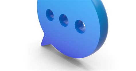 Chat Bubble Message Icon Solid Shade 3d Envato Elements